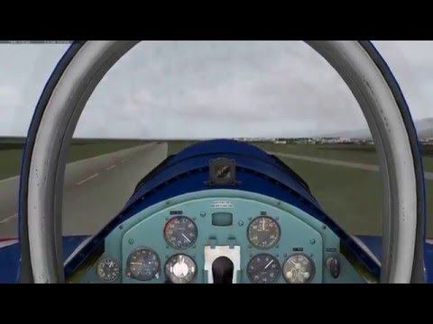 X-Plane - Пилотаж Як-55  часть1
