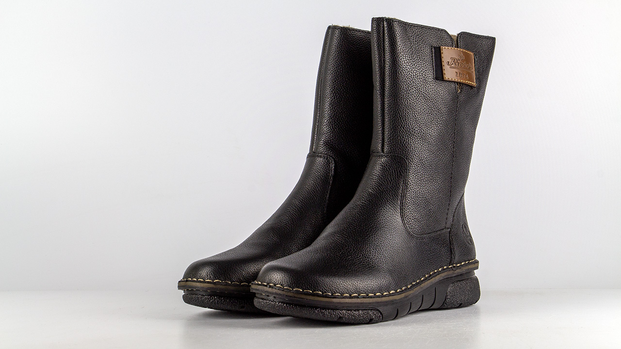 Полусапоги Rieker женские черные 73350-00