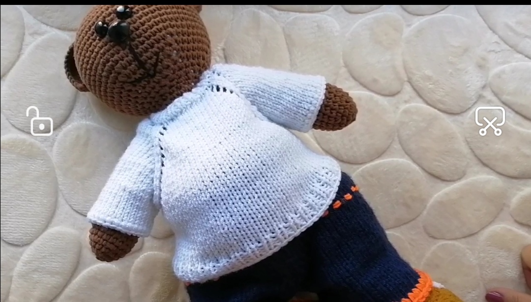 Как связать водолазку для медвежонка
