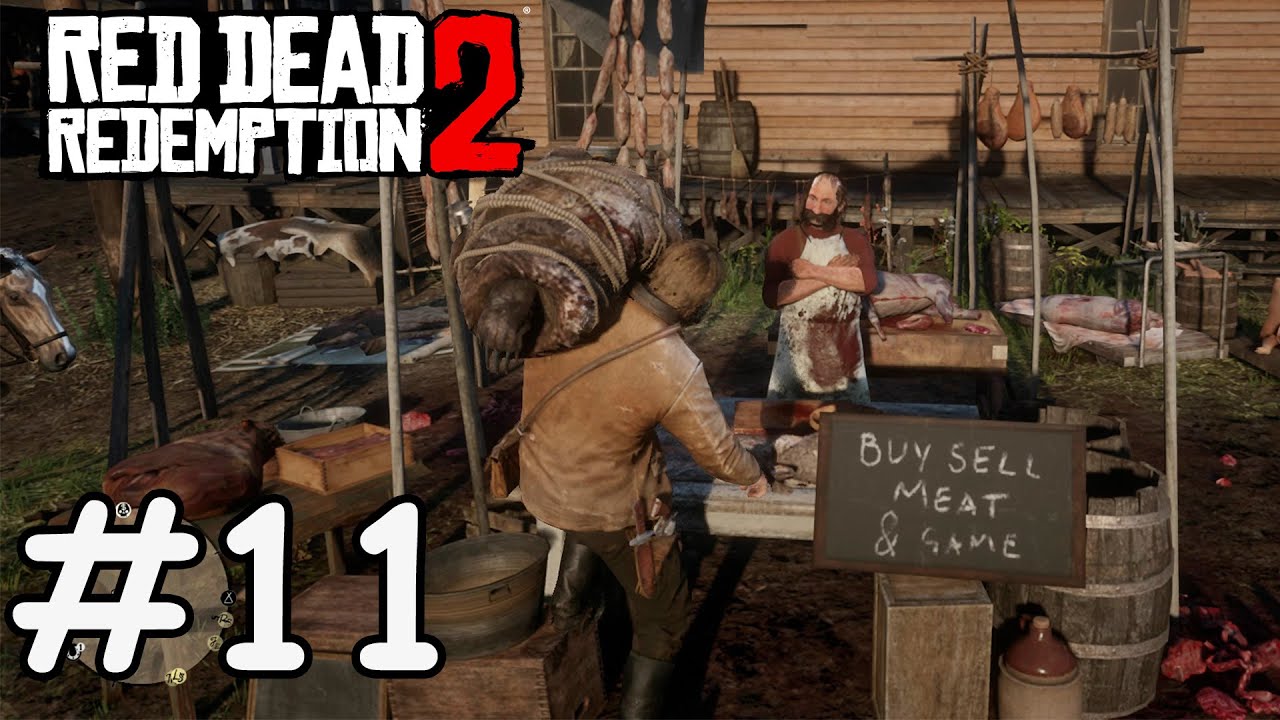 Пытаемся толкнуть шкуру медведя - Red Dead Redemption 2 #11