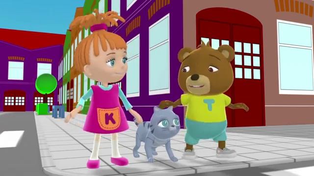 Tom and keri 16 - Stop the bus! English for Kids Preschool - Том и Кэри на английском для детей