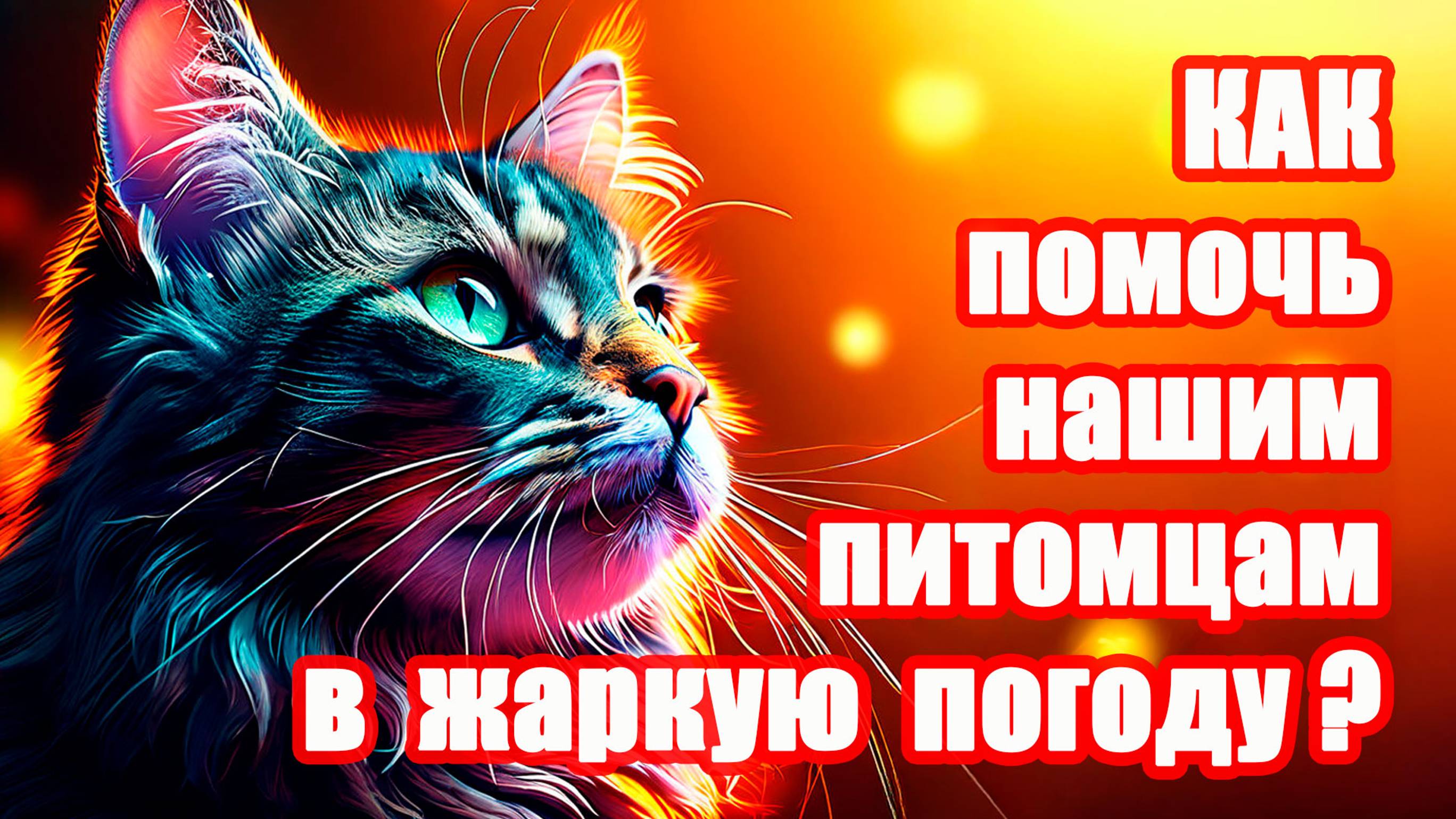 Вашей кошке / коту жарко? Сделайте это!