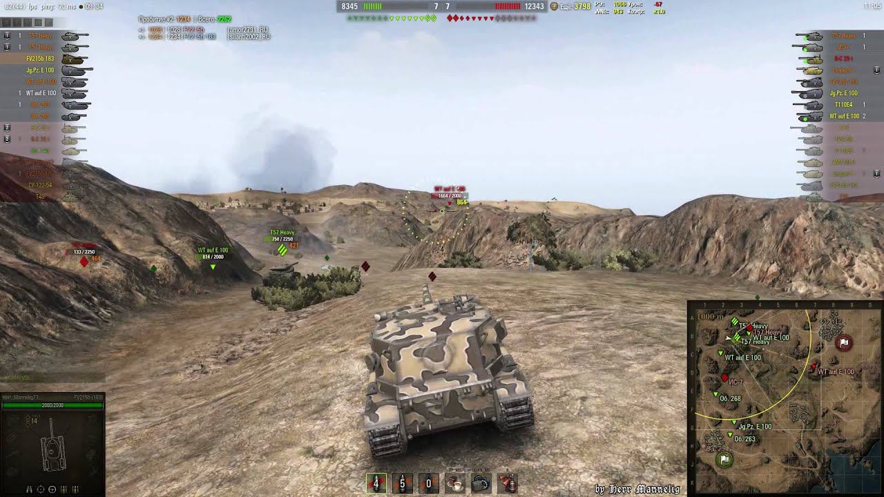 World of Tanks  ♔ FV215b (183) ♔ Эль-Халлуф ﴾0.9.8 Common Test﴿