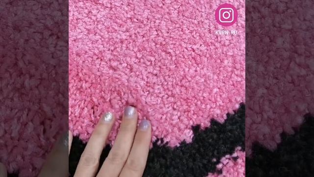 Коврик детский круглый shaggi rio смайл розовый, 01800.mp4