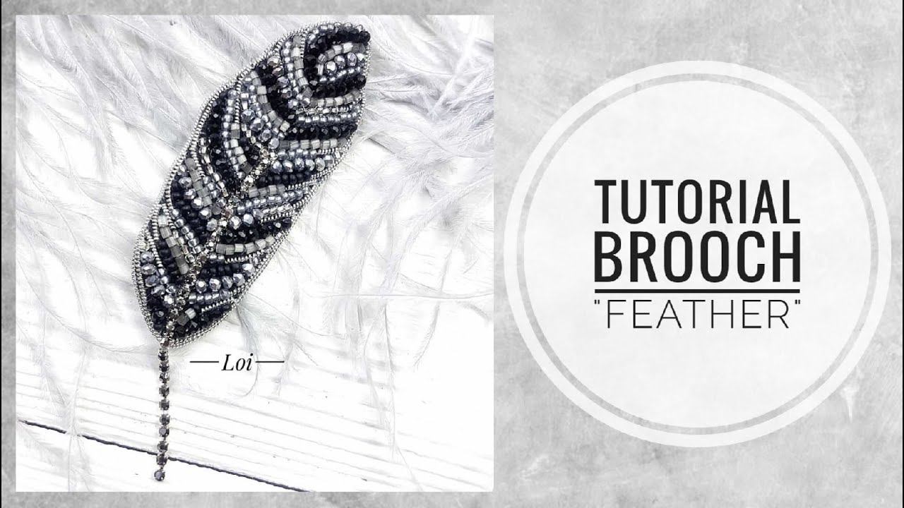 #МК - Брошь "Перо" | Обшивка броши канителью | #Tutorial - Brooch "Feather"