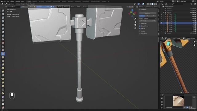 015 Sculpting Wood handle