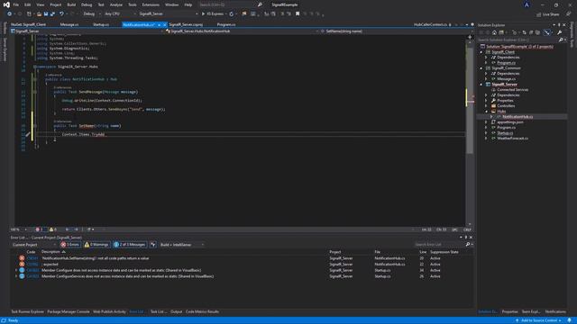 2 - Серверная часть. Hub и HubContext