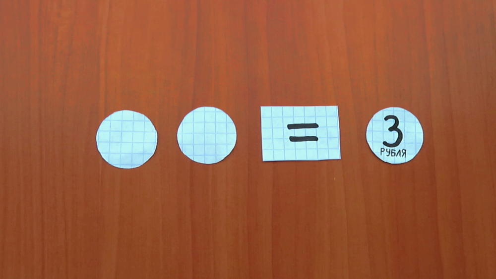 ЗАГАДКА. НА СТОЛЕ 2 МОНЕТЫ, в сумме они дают 3 рубля