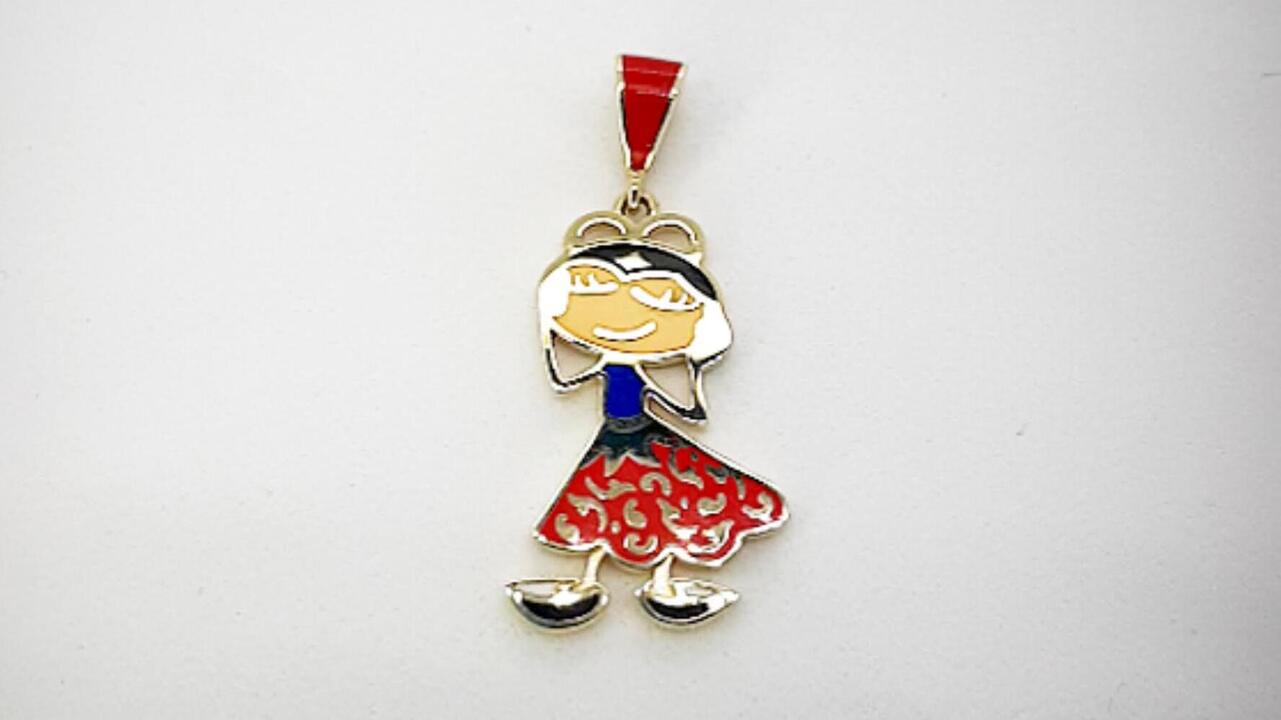 Подвеска из золота с эмалью