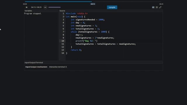 Check a logic statement to continue looping