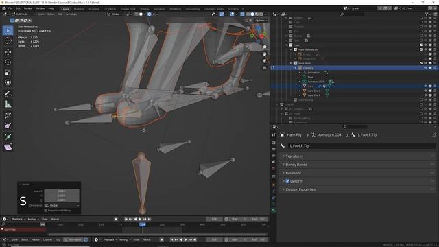 Blender Избушка ► 5.7. Промежуточный план. Заяц доработка.