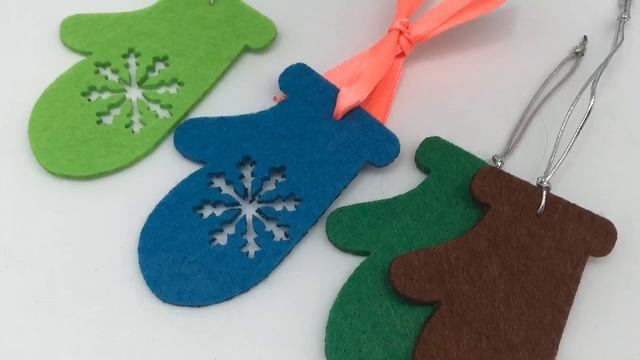 Елочные игрушки из фетра