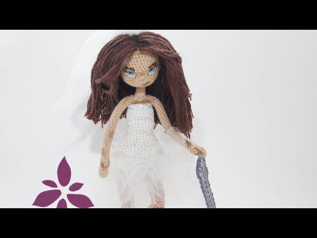 Обзор. Рок невеста. Кукла крючком. Амигуруми. #nsttula #crochet #doll #present