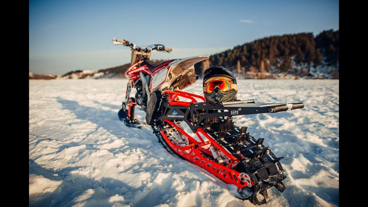 Тест сноубайка (Snowbike) с комплектом от компании Snowrider