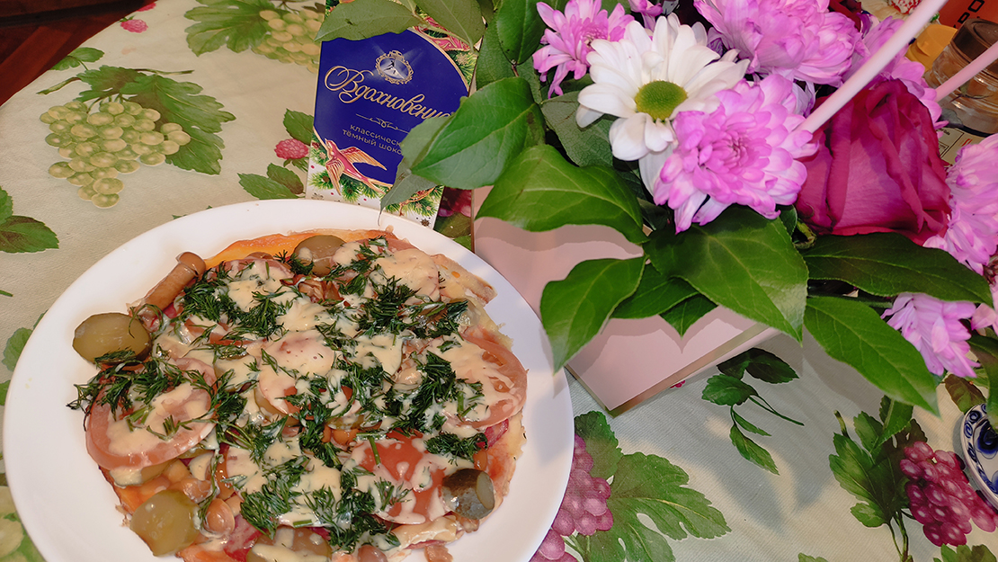 ПИЦЦА ЗА 10 МИН НА СКОВОРОДЕ