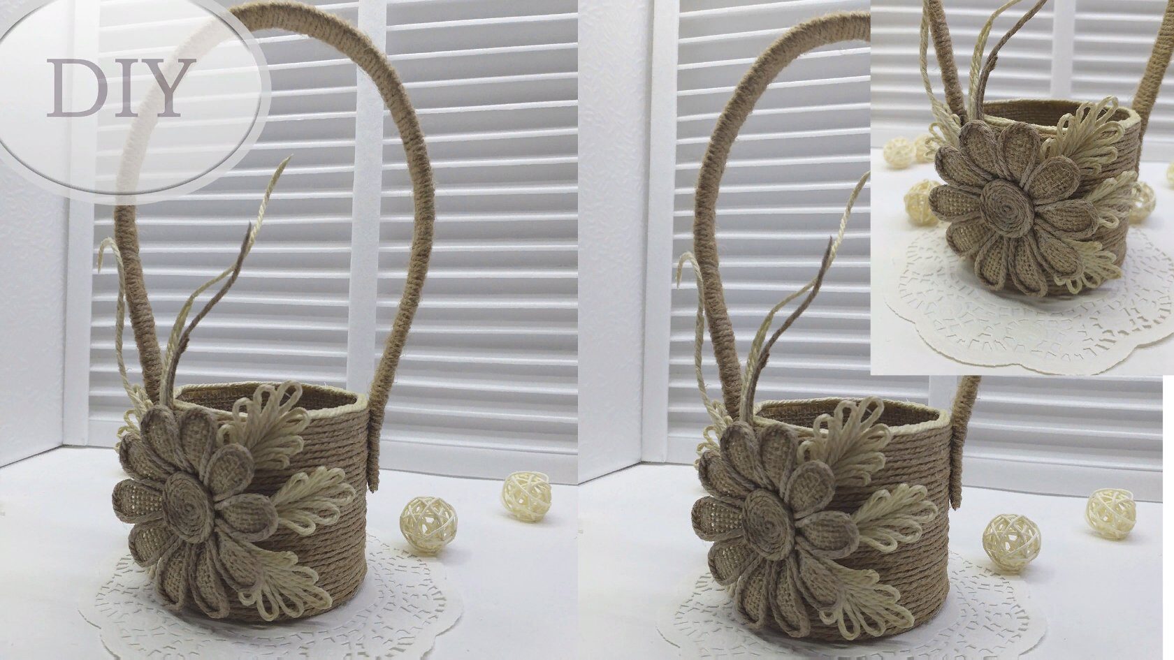 DIY Корзина из джута / Jute craft ideas