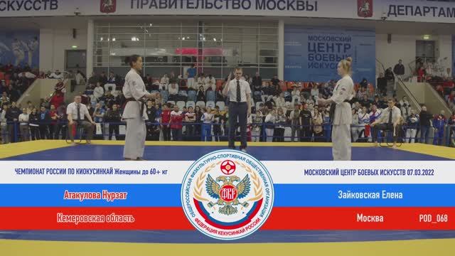 P 068  Атакулова Нурзат (Кемеровская область) - Зайковская Елена (Москва)