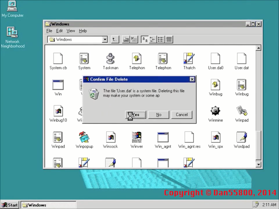Уничтожение Windows Chicago build 122