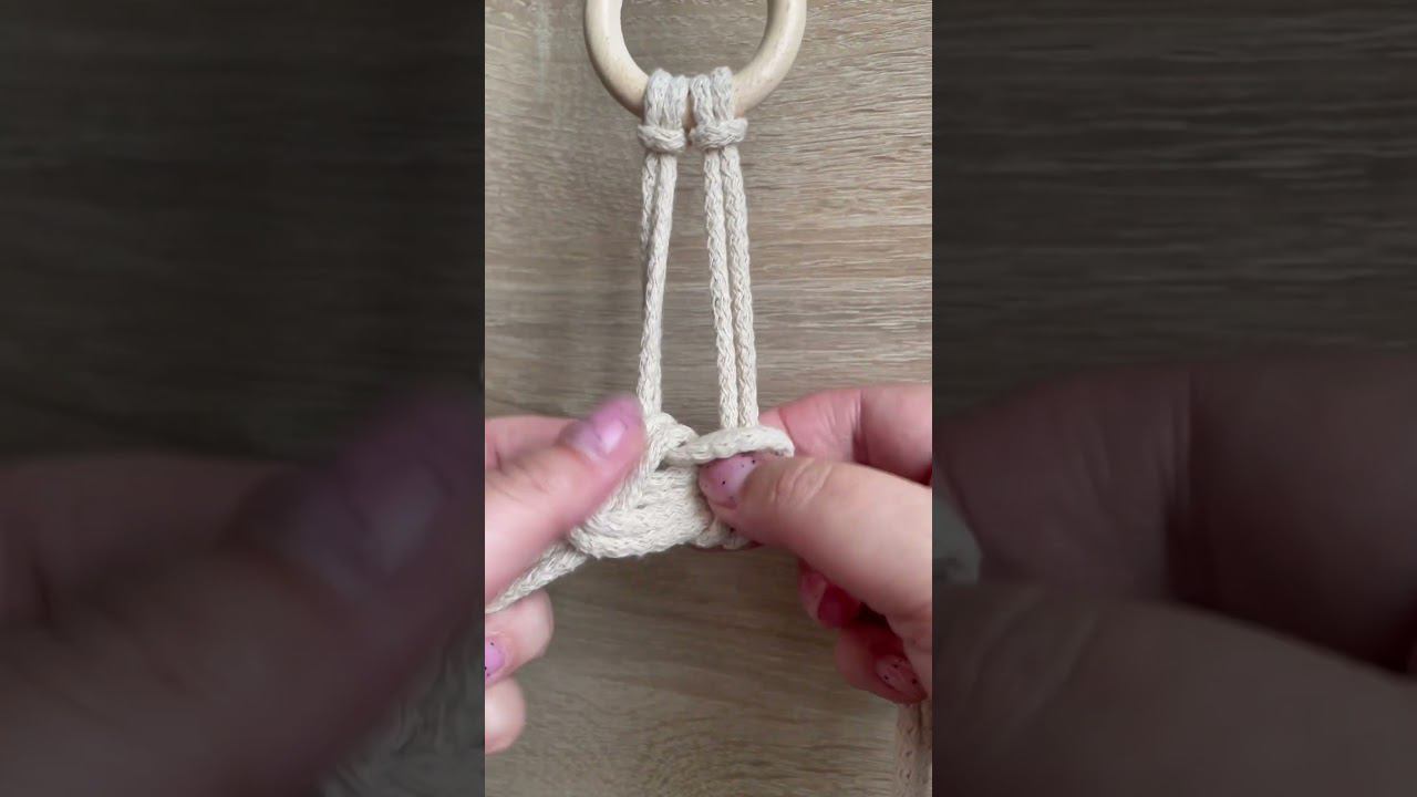 Узел макраме  #обзор #плетениедляначинающих #узел #макраме #макрамедекор #панно #плетене