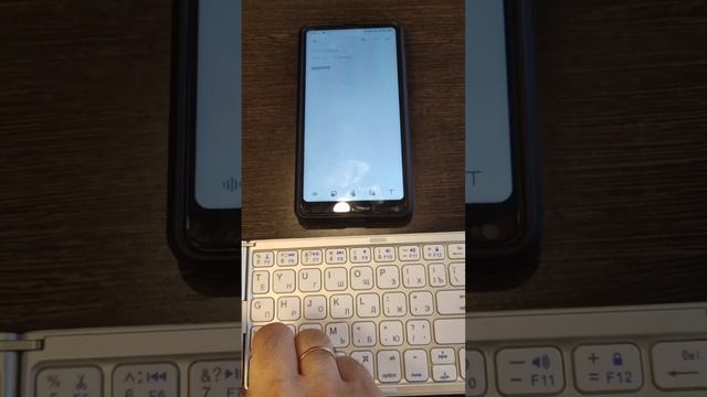 Настройка складной портативной клавиатуры совмещенной с тачпадом FK033 FK055