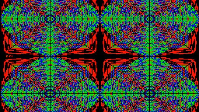 Just shapes 256 bytes intro by KUVO / БК-0010/БК-0011