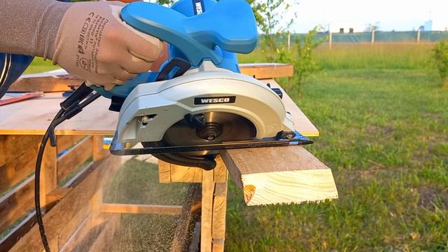 Торцевание дисковой пилой Wesco WN3456