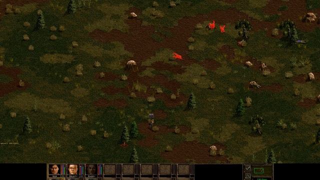 Ja2+AI - Tactics. 3 vs 5