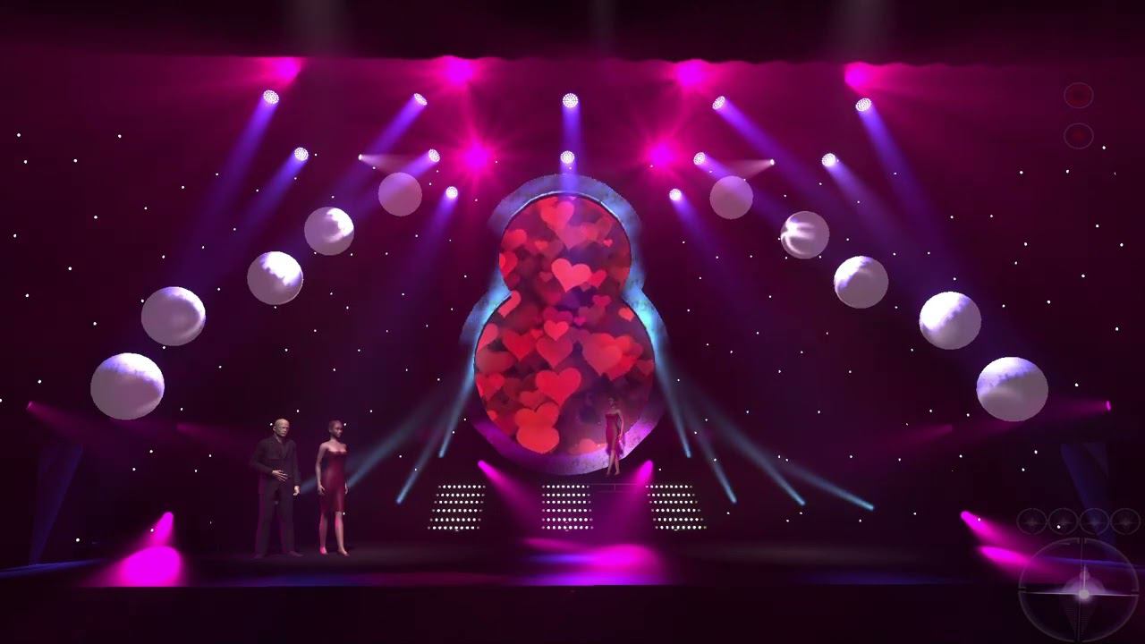 Сценография . "8 Марта".  Эскиз.  Сцена