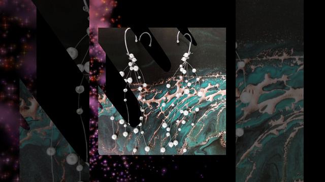 Серьги-каффы _парящие бусины_ — сделано в Clipchamp