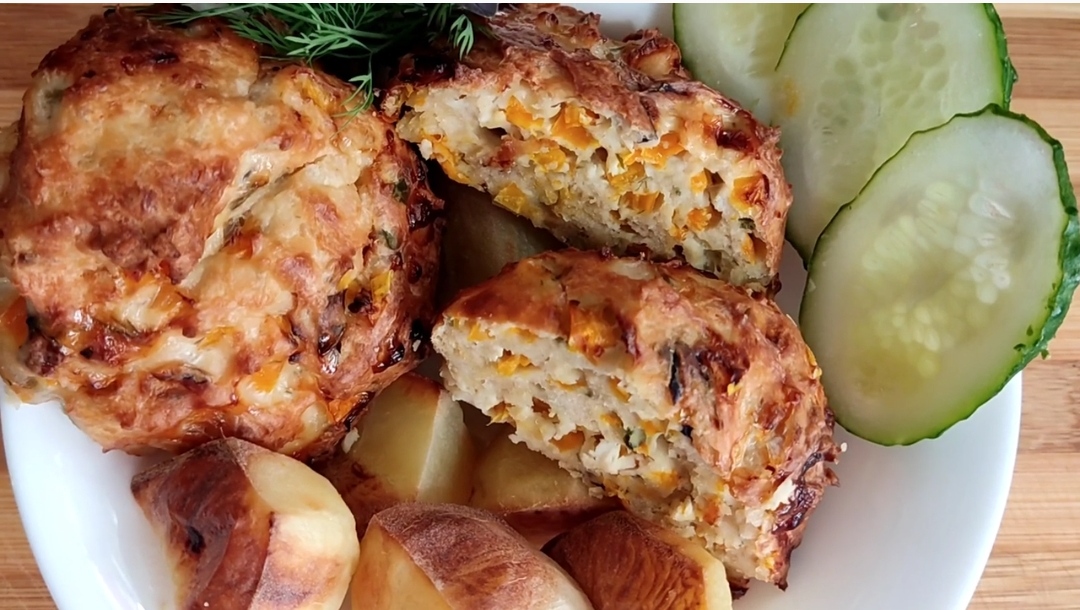 Аэрогриль #Aerogrill #готовим без масла #cutlets with sweet pepper #котлеты со сладким перцем