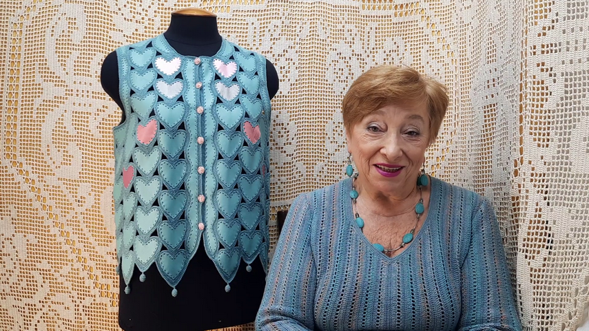 Жилетка из кожи "Сердечки". Мастер-класс по вязанию крючком от О. С. Литвиной.