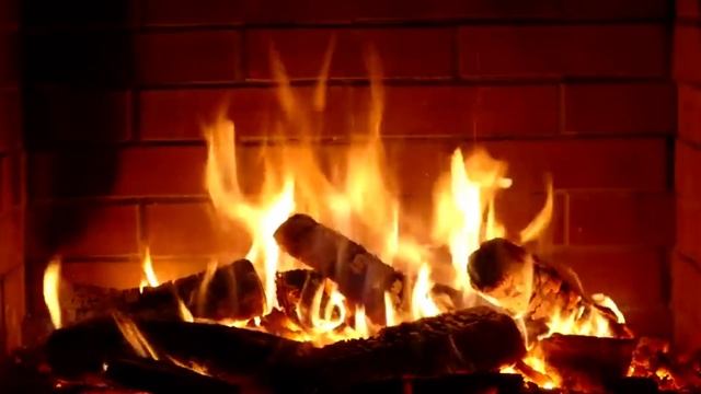 огонь в камине. релакс. для сна.
