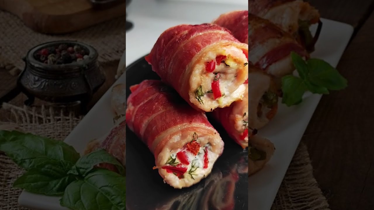Куриные рулетики в беконе [Для перекуса или Праздничного стола]