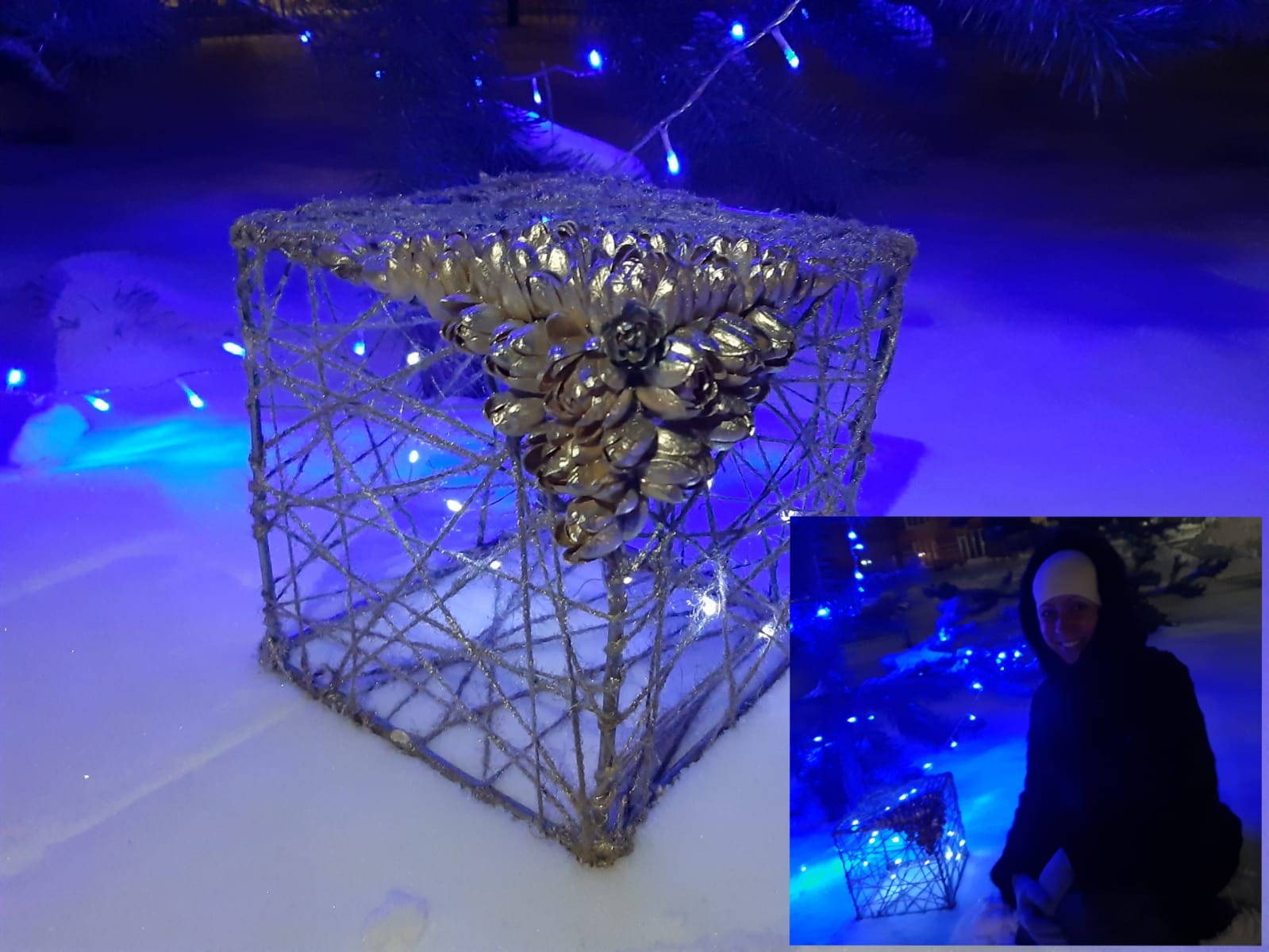 КРУТОЙ новогодний КУБ С ЛОТОСАМИ и гирляндой.mp4