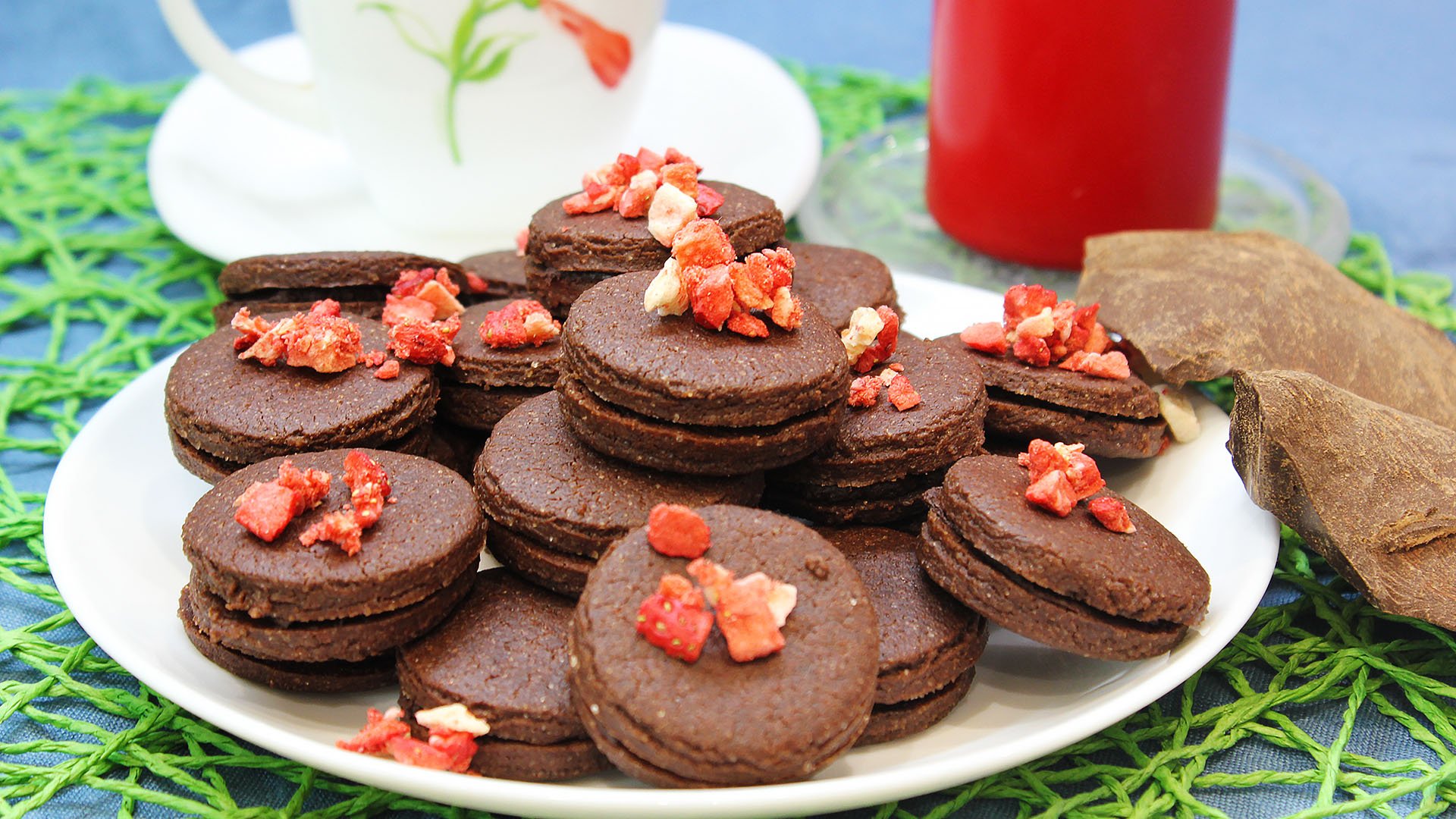 Шоколадное печенье с шоколадным ганашем