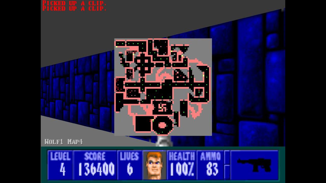 Прохождение Wolfenstein 3D Эпизод 1 Побег из Wolfenstein Центральная Комната #4