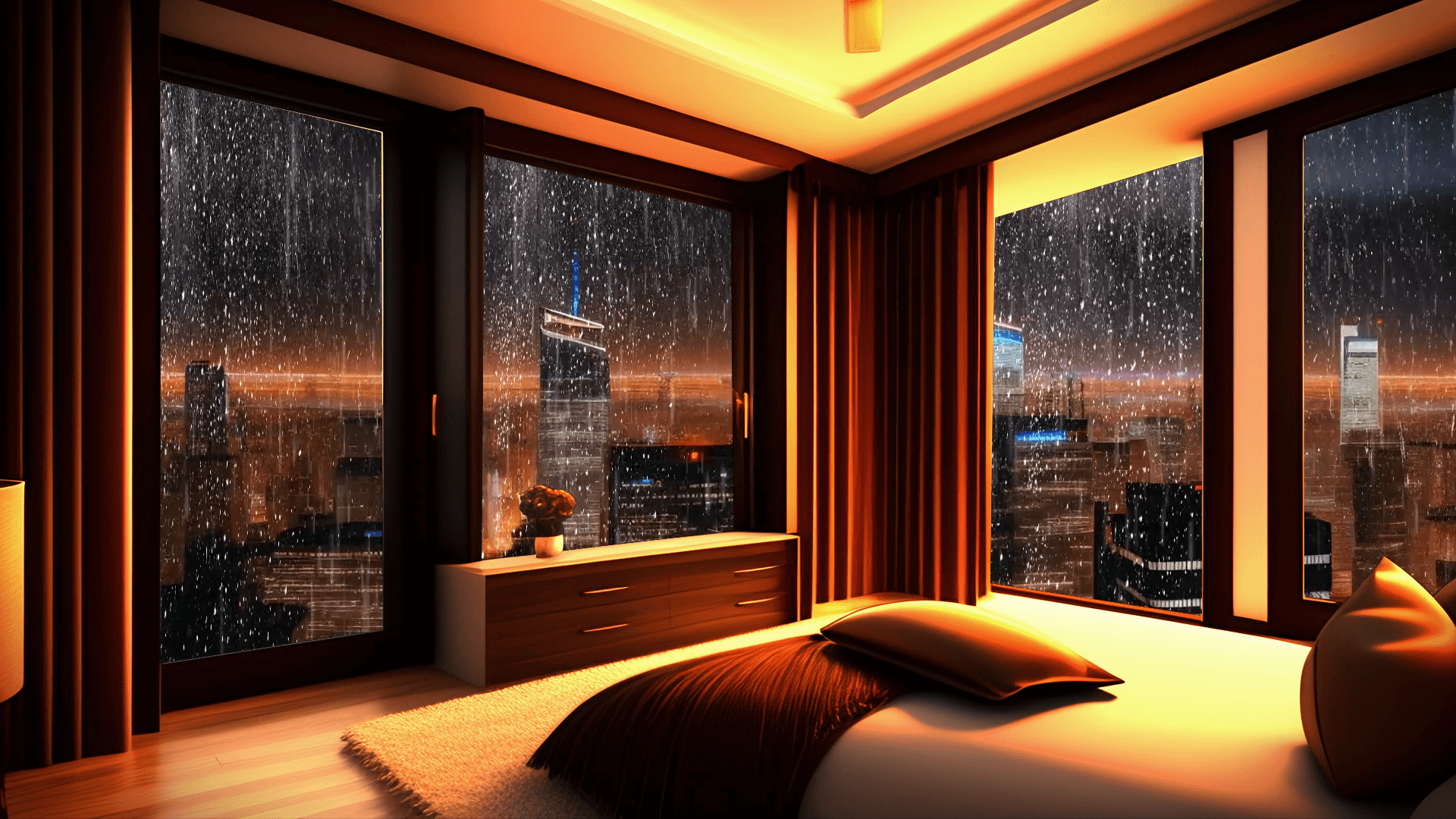 Шум дождя за окном для сна - без грома и музыки