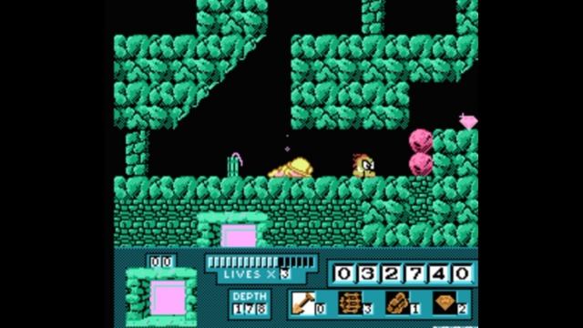 Dendy (Famicom,Nintendo,Nes) 8-bit Digger The Legend of the Lost City Cavern 2 Прохождение
