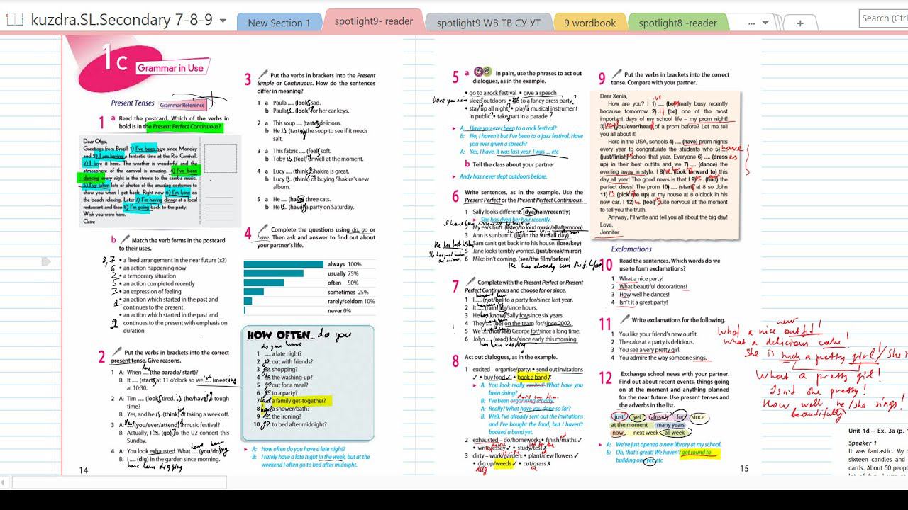 10. Spotlight 9. Module 1. Unit 1c