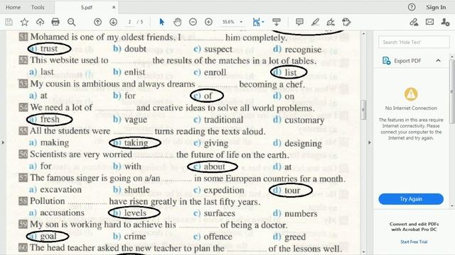 English Exercise 17