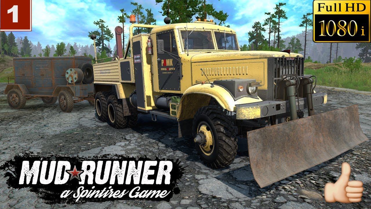 Spintires: MudRunner Gameplay | Обзор мода Краз 255b техничка | Приватный мод