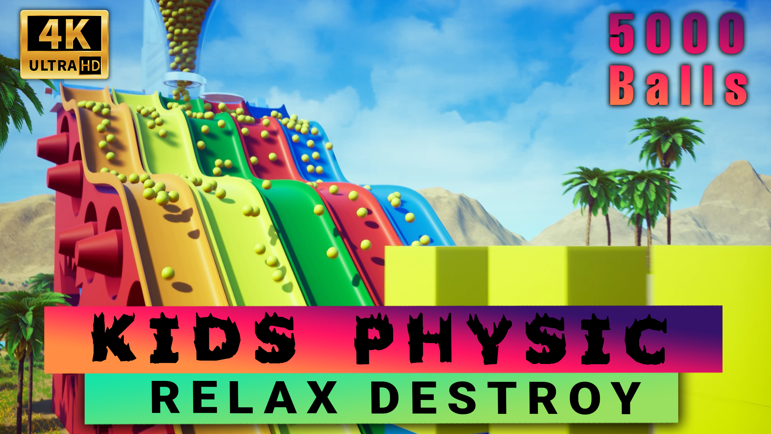 Веселая физика детям - Робот разрушает цветные пирамиды| серия 010 #мультфильм