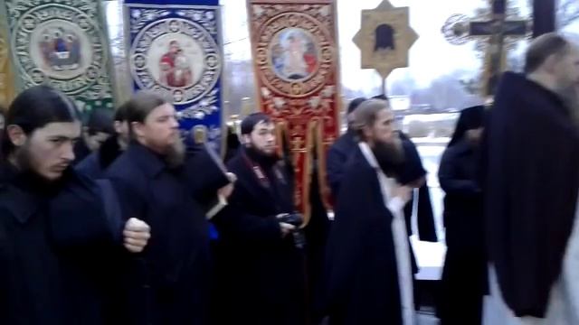 Великое освящение воды на р. Донец 19.01.2016 г.