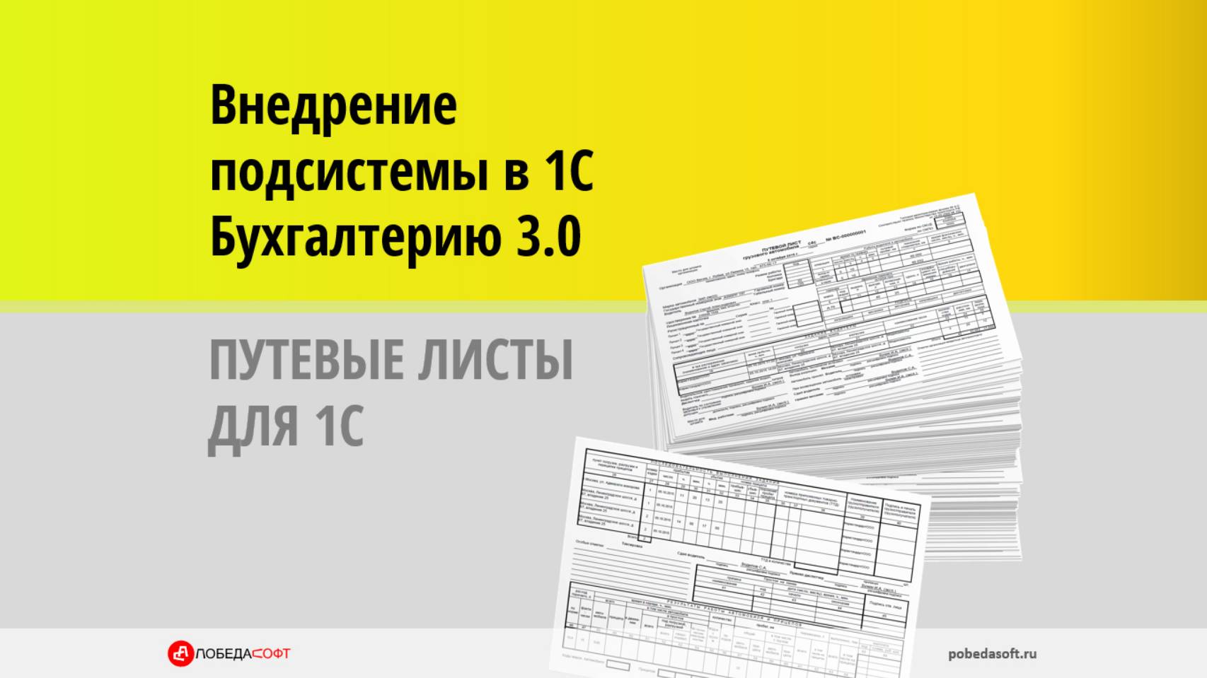Внедрение подсистемы Путевые листы в 1С Бухгалтерию 3.0 8.3