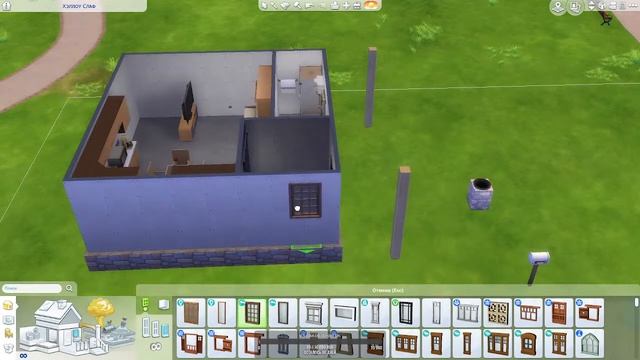 Sims 4 - Постройка деревянного домика _ Construction of a wooden house