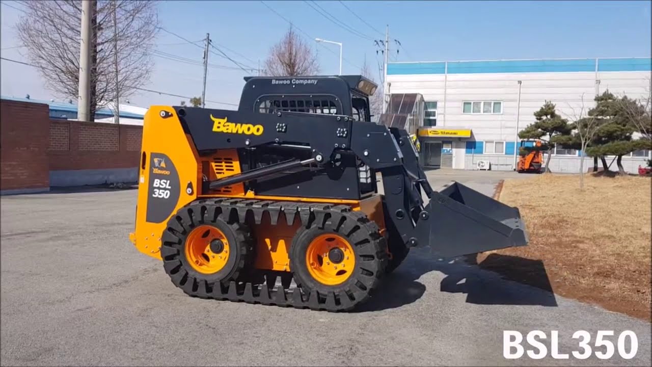 Минипогрузчик BAWOO BSL 350 с накидными резиновыми гусеницами