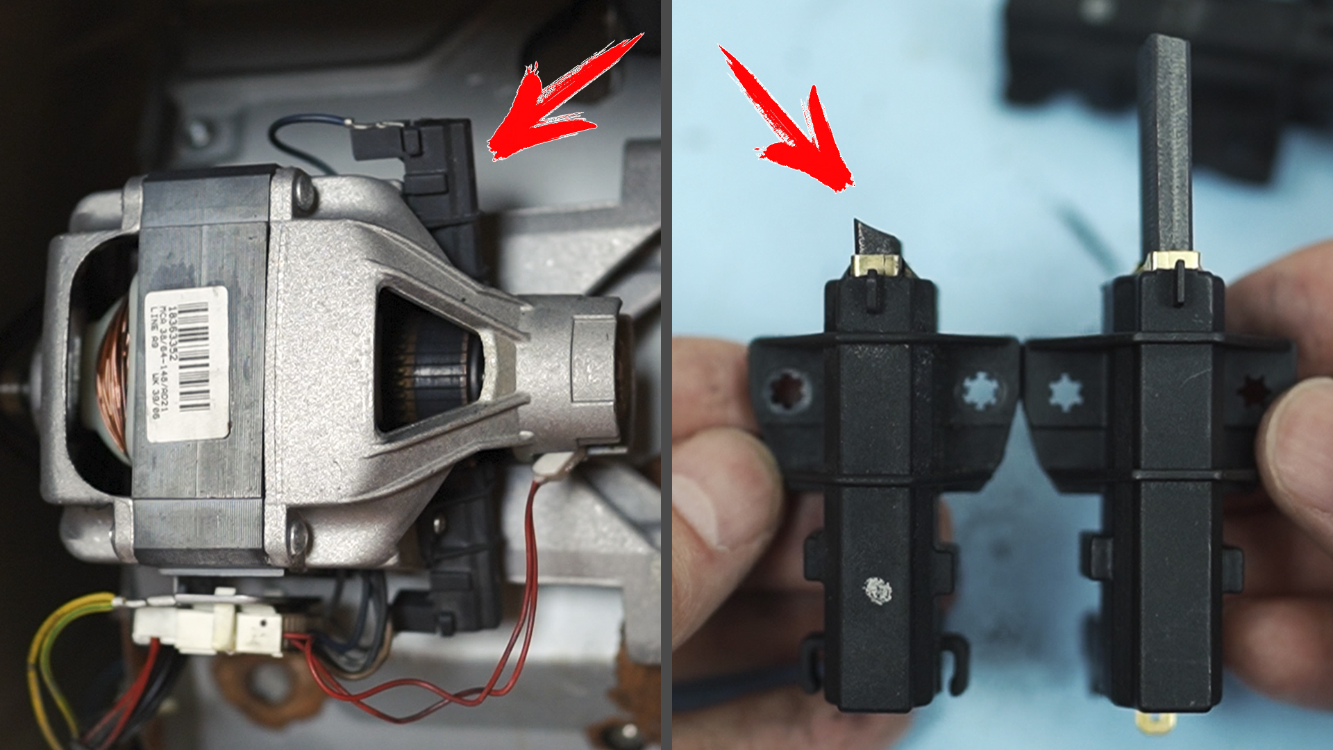 Замена щёток стиральной машины | Стиральная машина не отжимает, не крутится двигатель, нет оборотов