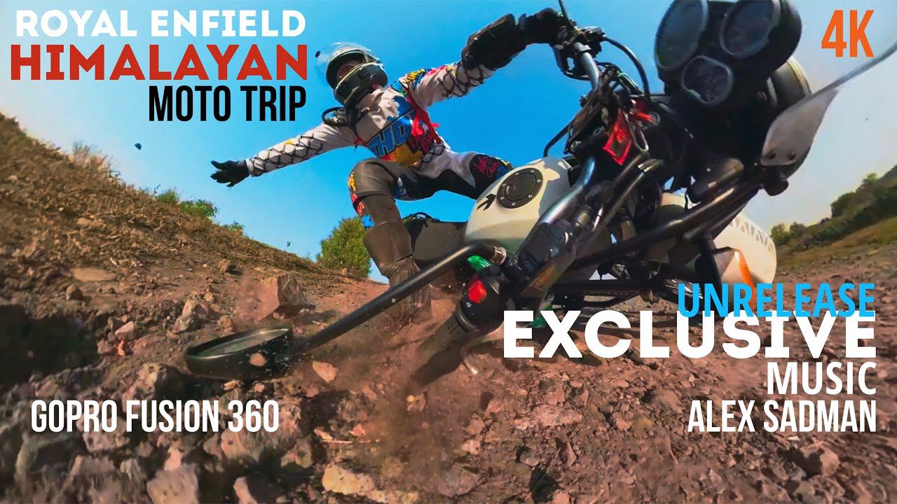 Royal Enfield Himalayan - off-road trip. Exclusive Alex Sadman unrelease music 4K Gopro Fusion 2021