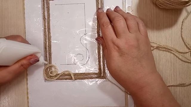 Как сделать рамку для фотографий из джута .Рамка  для фотоальбома.