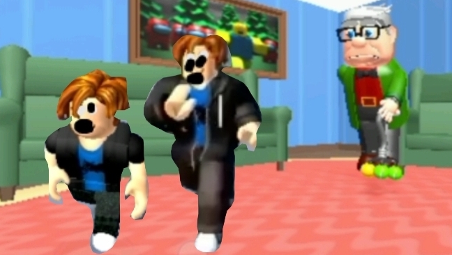 Побег от дедушки в ОББИ НА ДВОИХ! Давид и Обучалки СБЕГАЮТ ОТ ЗЛОГО ДЕДА!